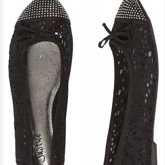 Justice | Shoes | Original Justice Girls Size 7 Black Sheer Crochet ...
